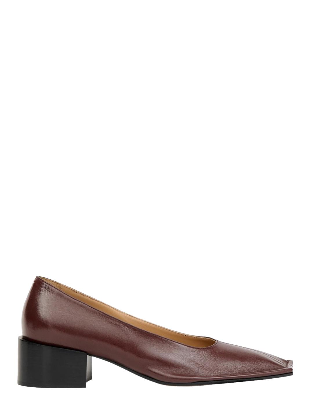 MAISON MARGIELA Maison Margiela Piped Square Toe Block Heel Pumps